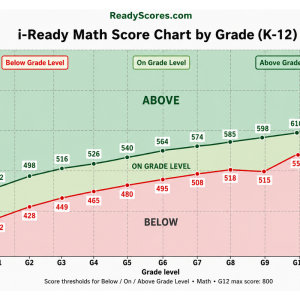 iReady Diagnostic Scores by Grade Math 2025-2026 [i-Ready Score Chart]